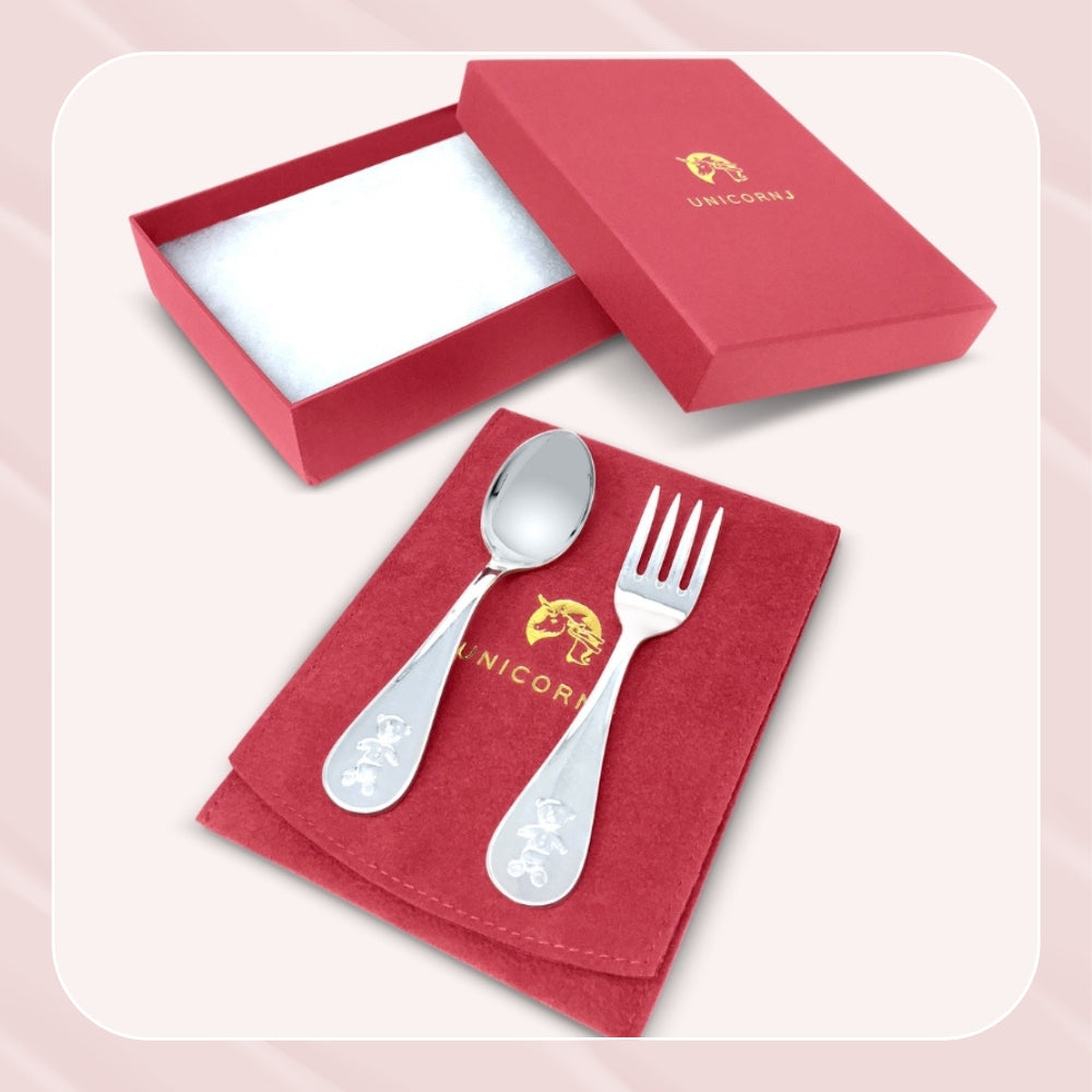 Sterling Silver Baby Spoon Set Baby Keepsake Gift – Massete